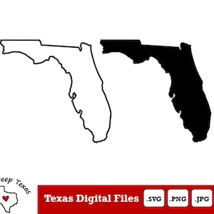 Florida Outline SVG/PNG/JPG Files Florida Cut Files United States of ...