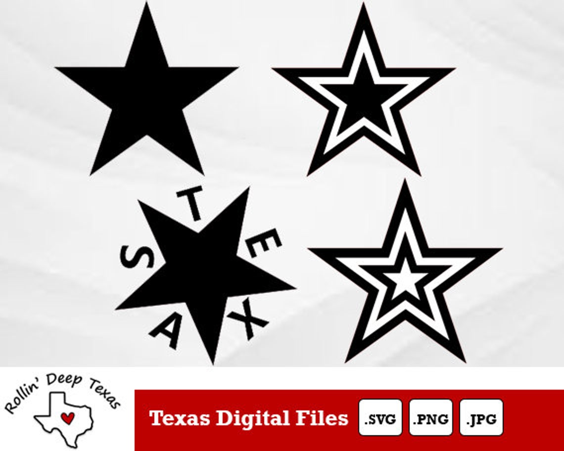 Texas Star SVG/PNG/JPG Files | Star Cut Files | United States of ...