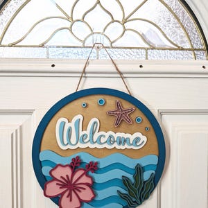 Multilayered Beach Welcome Sign DIGITAL Laser SVG File - Etsy