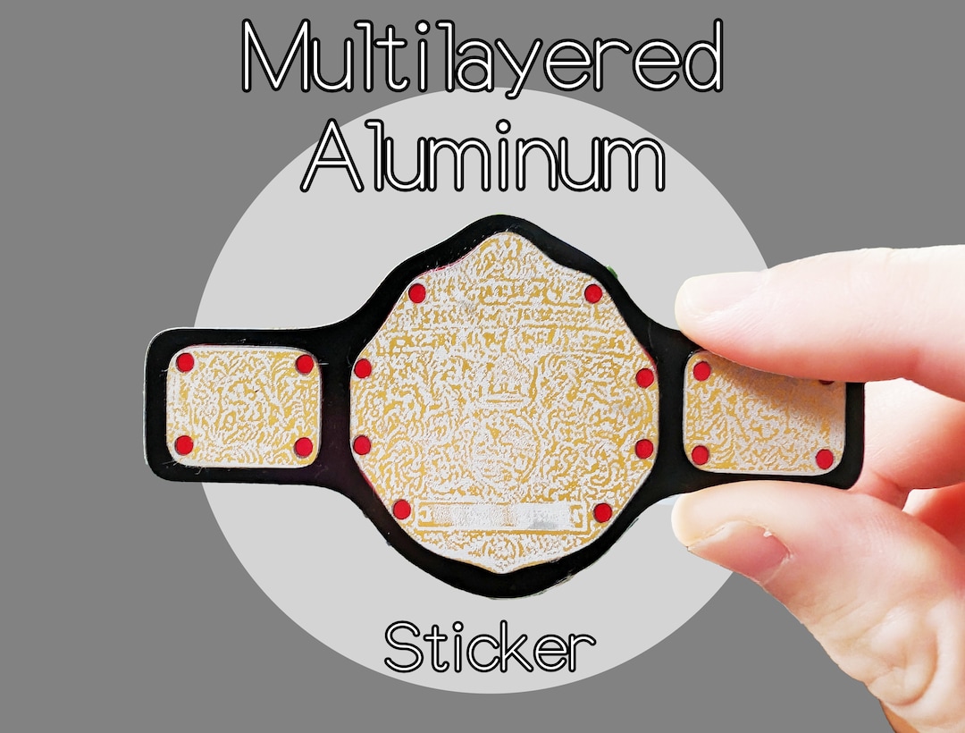 Wrestling Championship Belt Layered Metal Sticker - Etsy