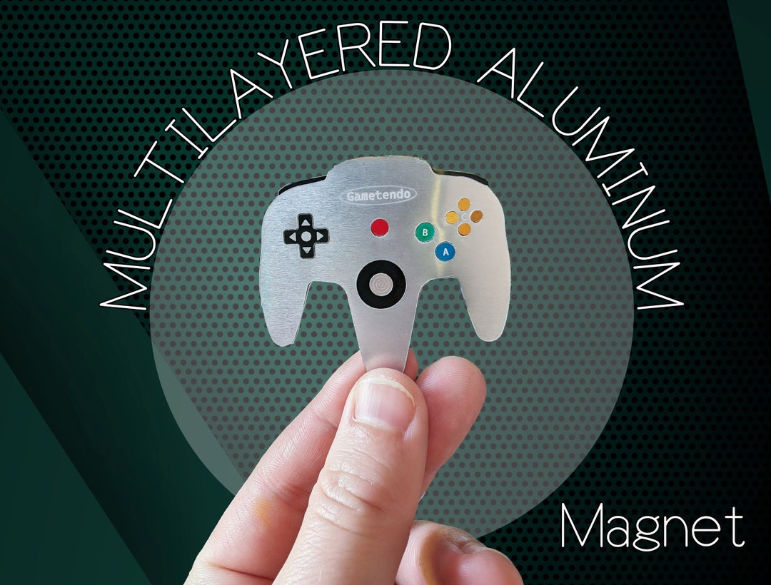 N64 Controller Layered Anodized Aluminum Decorative Fridge Magnet - Etsy
