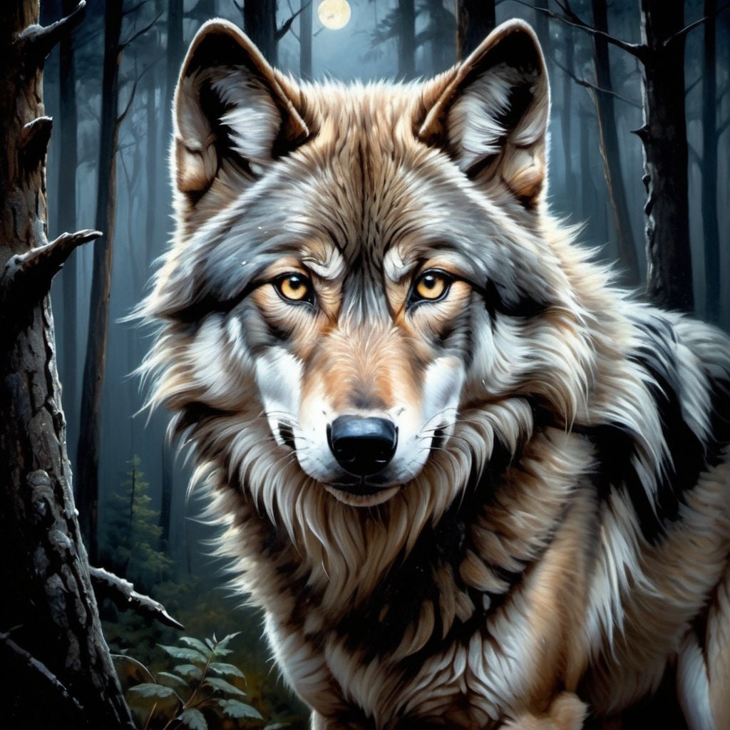 Espíritu Del Lobo: Obra Artística Digital Para Amantes De La Fauna - Etsy
