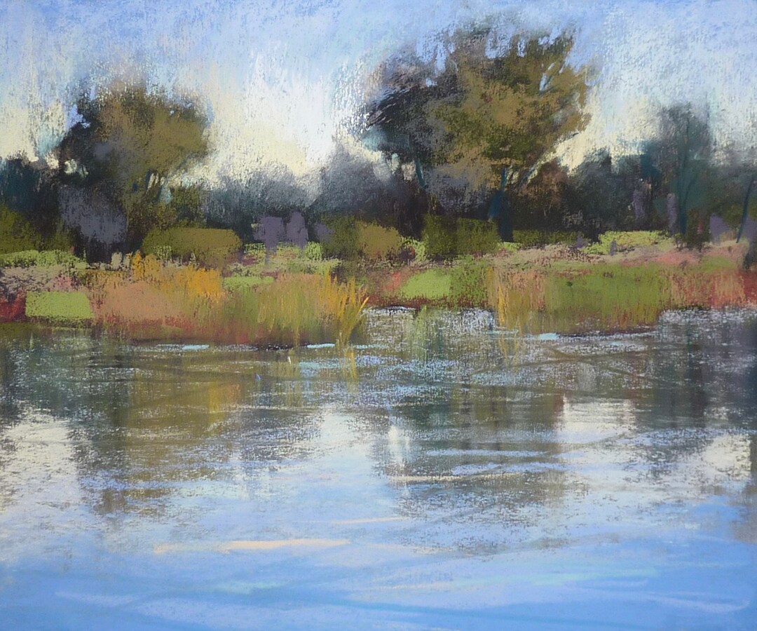 Lowcountry Florida Marsh Reflections Landscape Original Pastel Painting ...