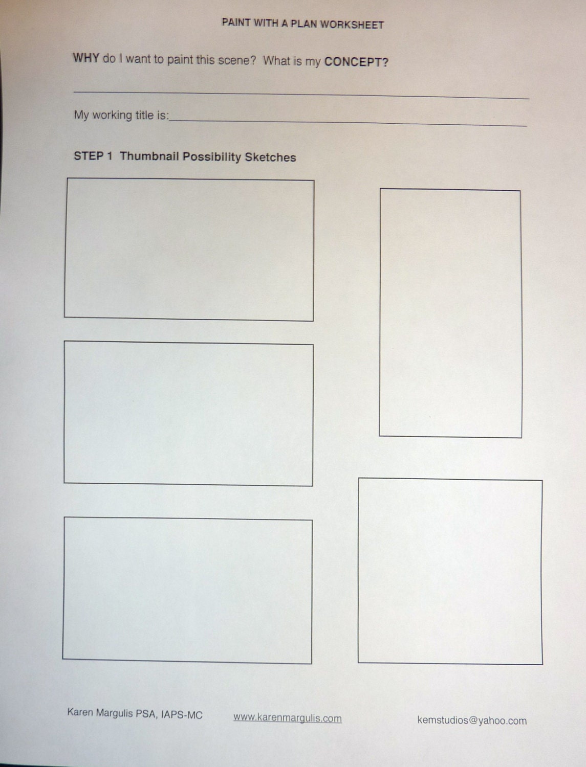 Paint with a Plan Painting Planning WORKSHEET PDF Plan for | Etsy