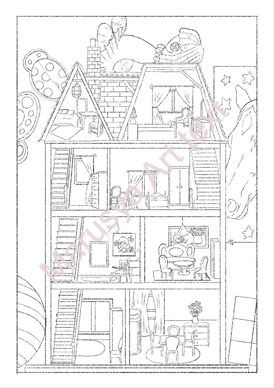 Colouring Pages of Different Scenarios. - Etsy