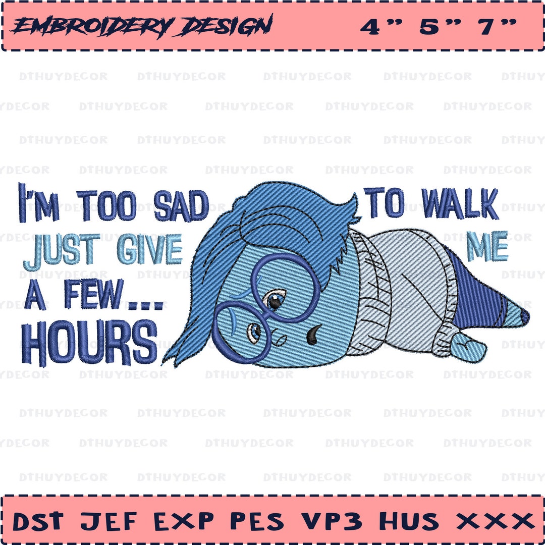 Cartoon Sorrow Embroidery Design, Embroidery Sorrow Design, Character ...