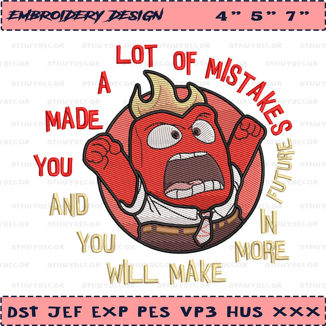 2024 Trending Angry Embroidery Design, Angry Embroidery File, Character ...