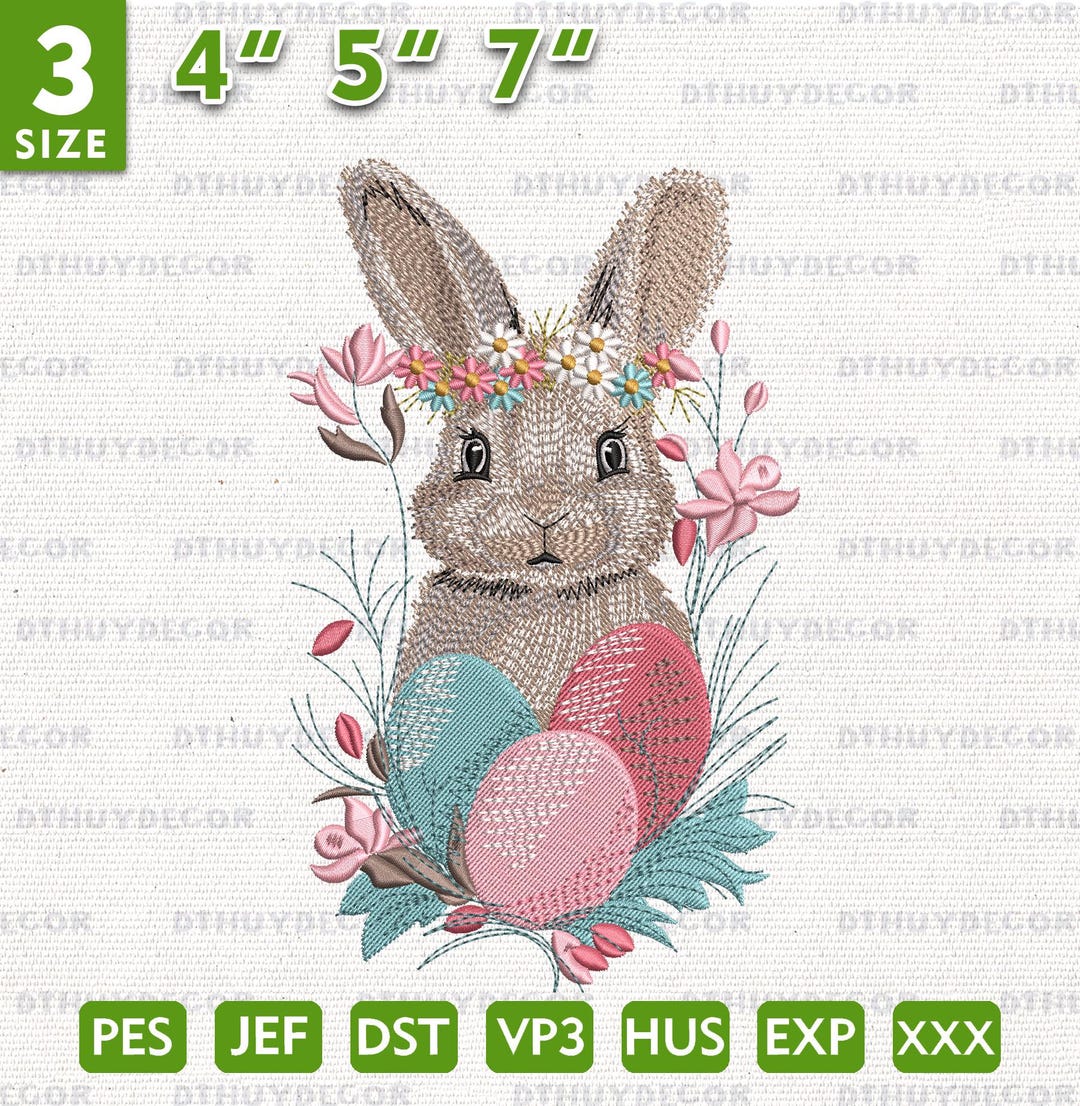 Easter Eggs Machine Embroidery Design, Easter Day Embroidery Design ...