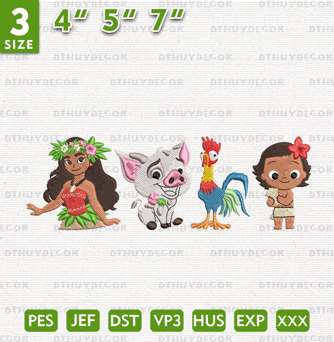 Princess Pua Coquette Bows Embroidery ,magic Kingdom Embroidery Design ...