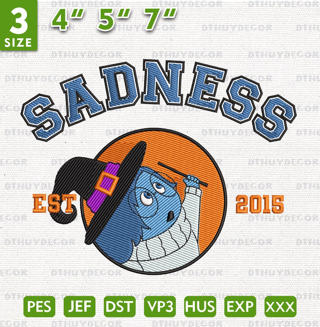 Sorrow Emotion Embroidery File, Halloween Sorrow Emotion Embroidery ...