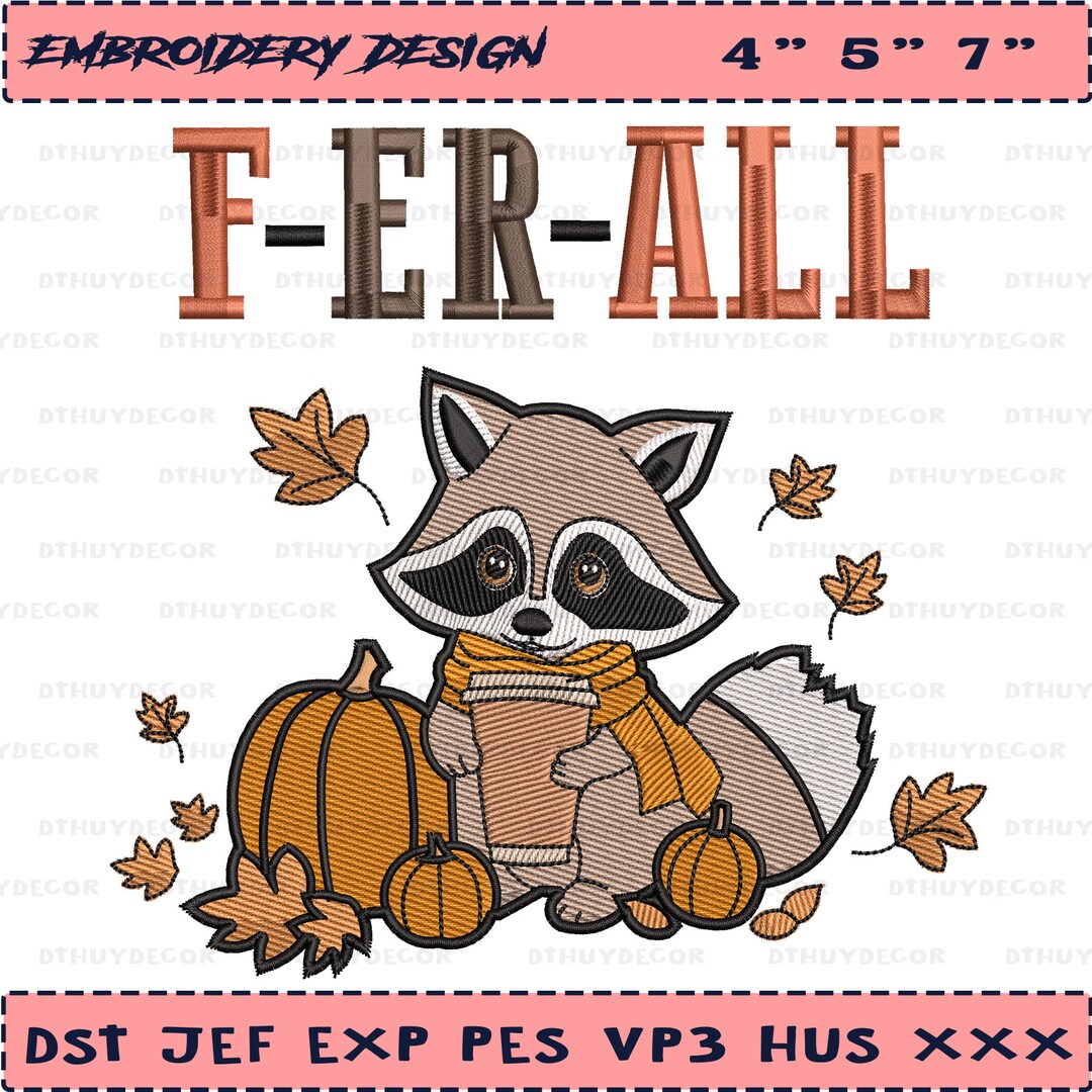 Retro Fall Embroidery Design, Feral Girl Autumn Embroidery Design ...