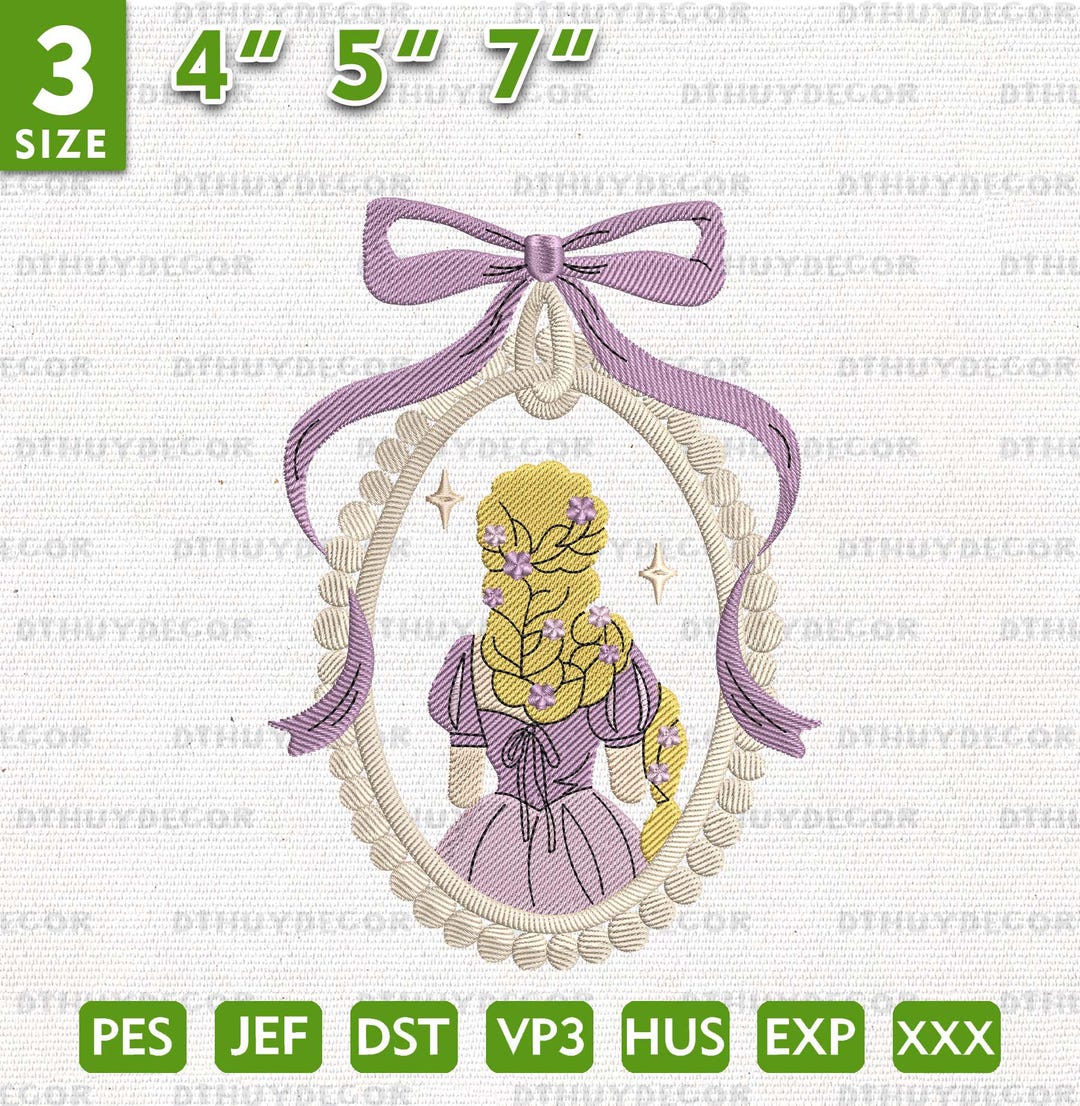 Wandering and Wondering Embroidery File, Princess Coquette Style ...