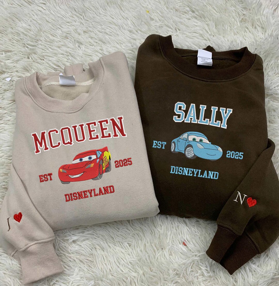 Vintage Couple Racing Car Sweaters, Custom Anniversary Year Embroidered ...
