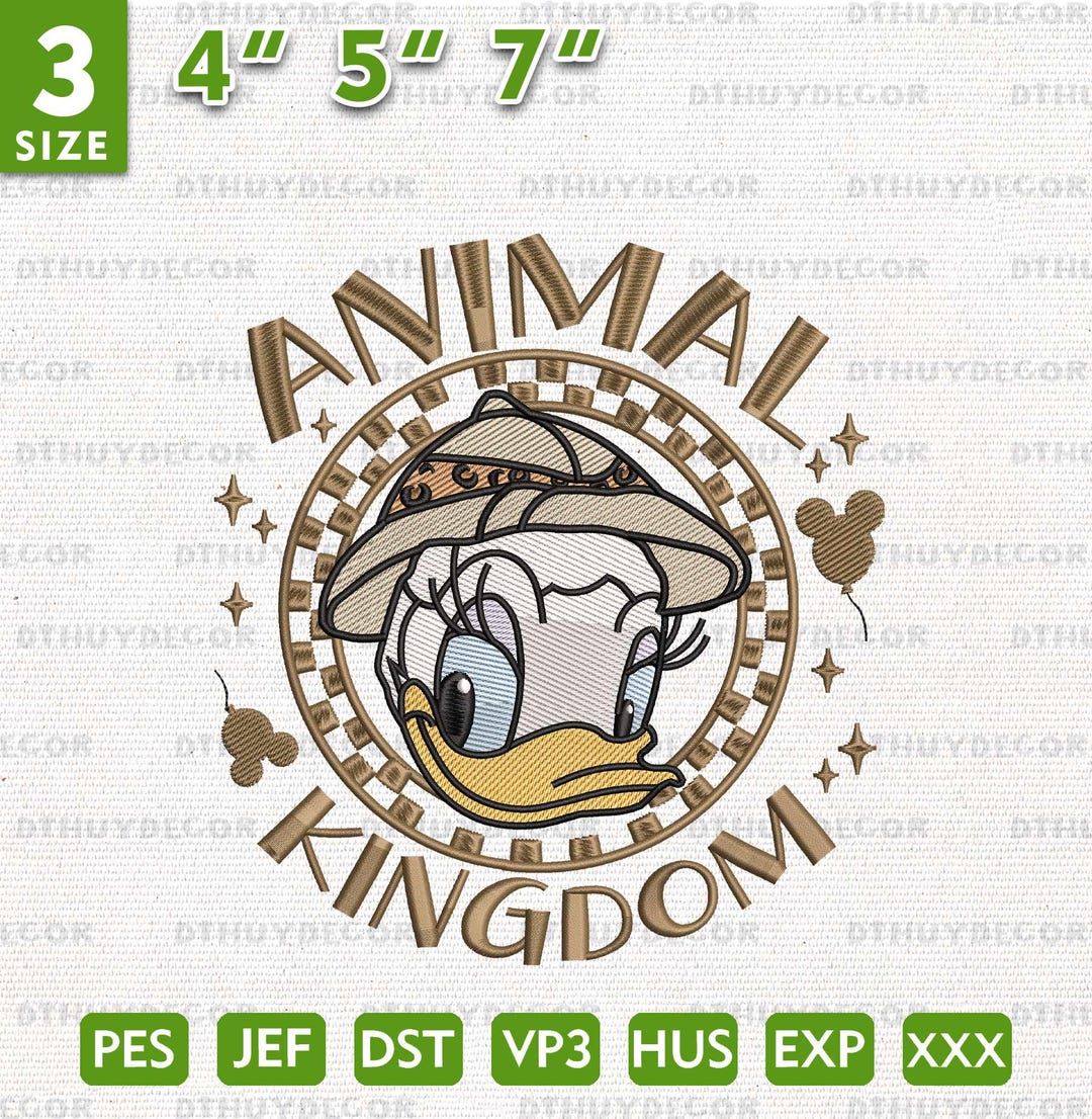 Animal Magical Duck Embroidery, Magic Kingdom Embroidery Design, Dog ...