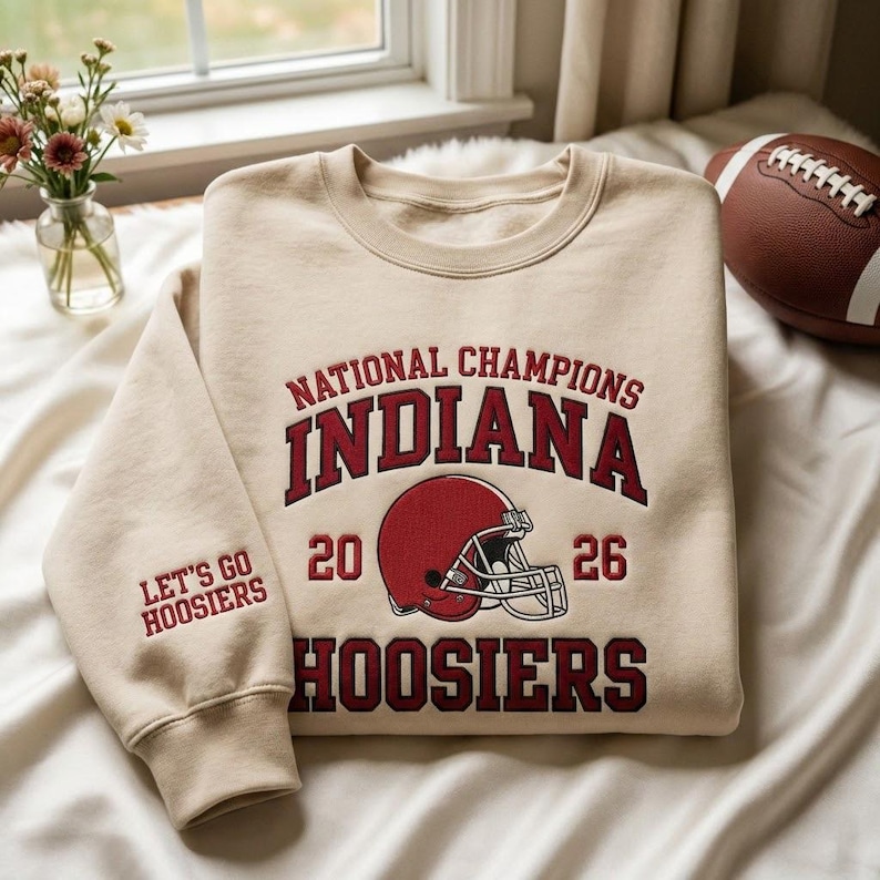 Embroidered 2026 National Champs Sweatshirt, Game Day Crewneck, Indiana ...