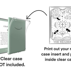 Printable the Reader Kindle Paperwhite Case Insert | Tarot Card Style ...