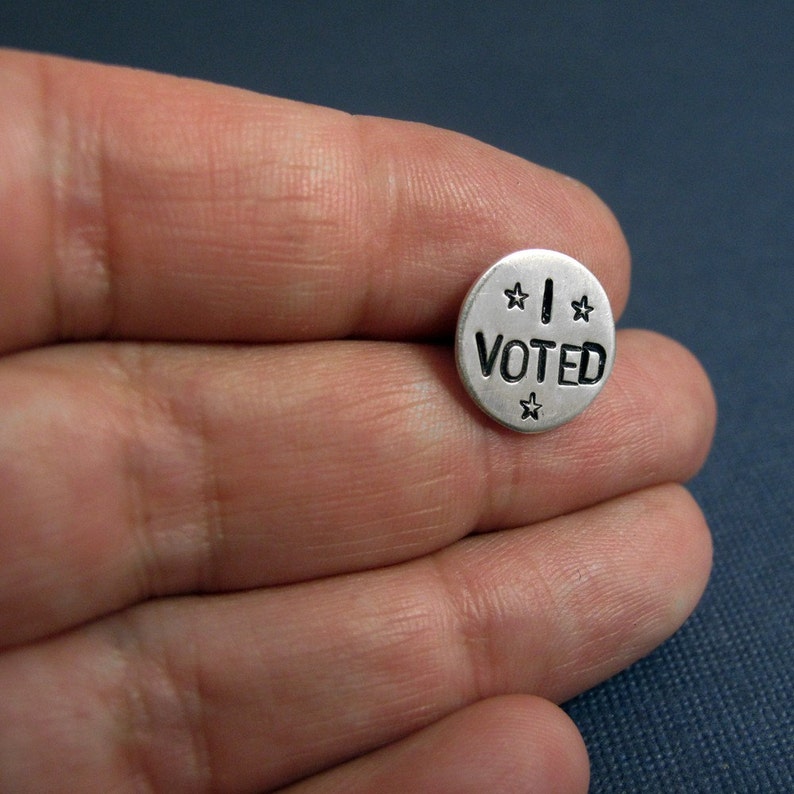 I Voted Pin Vote Pin Patriotic Sterling Silver Lapel Pin - Etsy