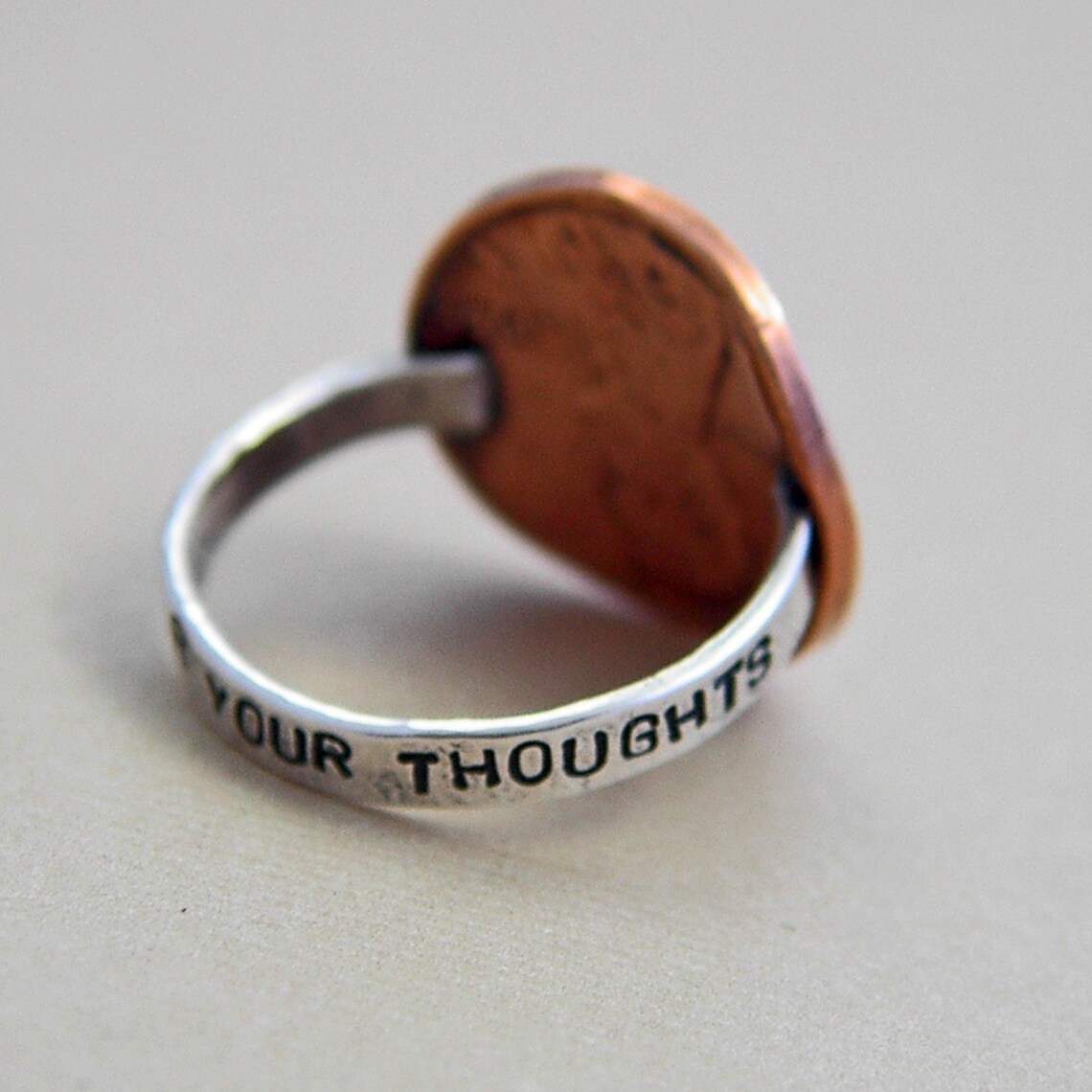 Penny for Your Thoughts Ring One Cent US Coin Lincoln - Etsy
