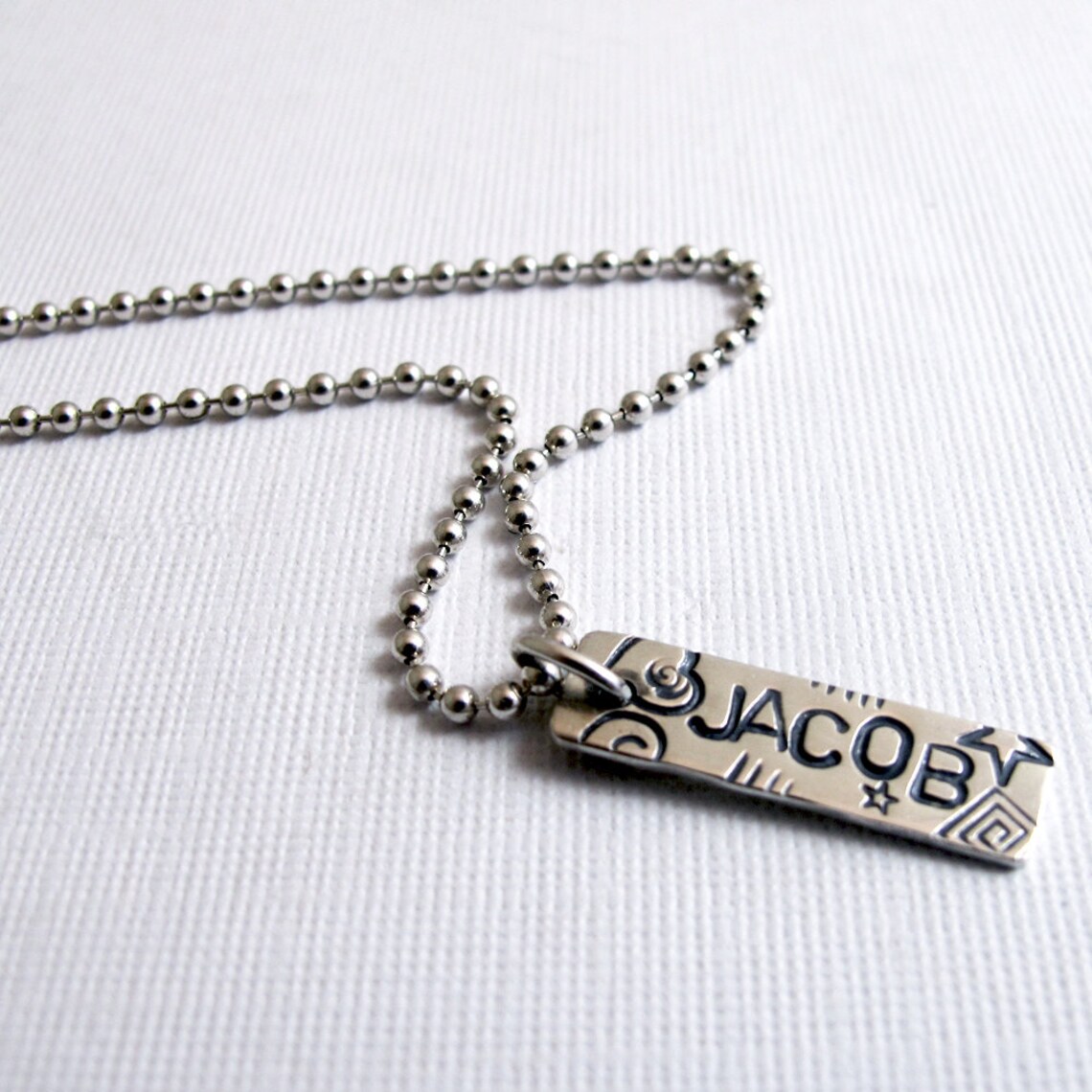 Personalized ID Name Bracelet - Sterling Silver - Custom Handmade ...