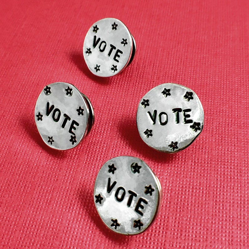 I Voted Pin Vote Pin Patriotic Sterling Silver Lapel Pin - Etsy