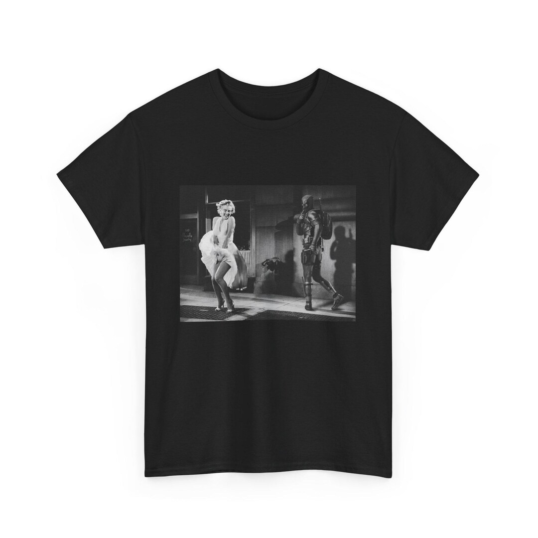 Funny Deadpool Admiring Marilyn Monroe's Flying Skirt Tee, Funny MEME T ...