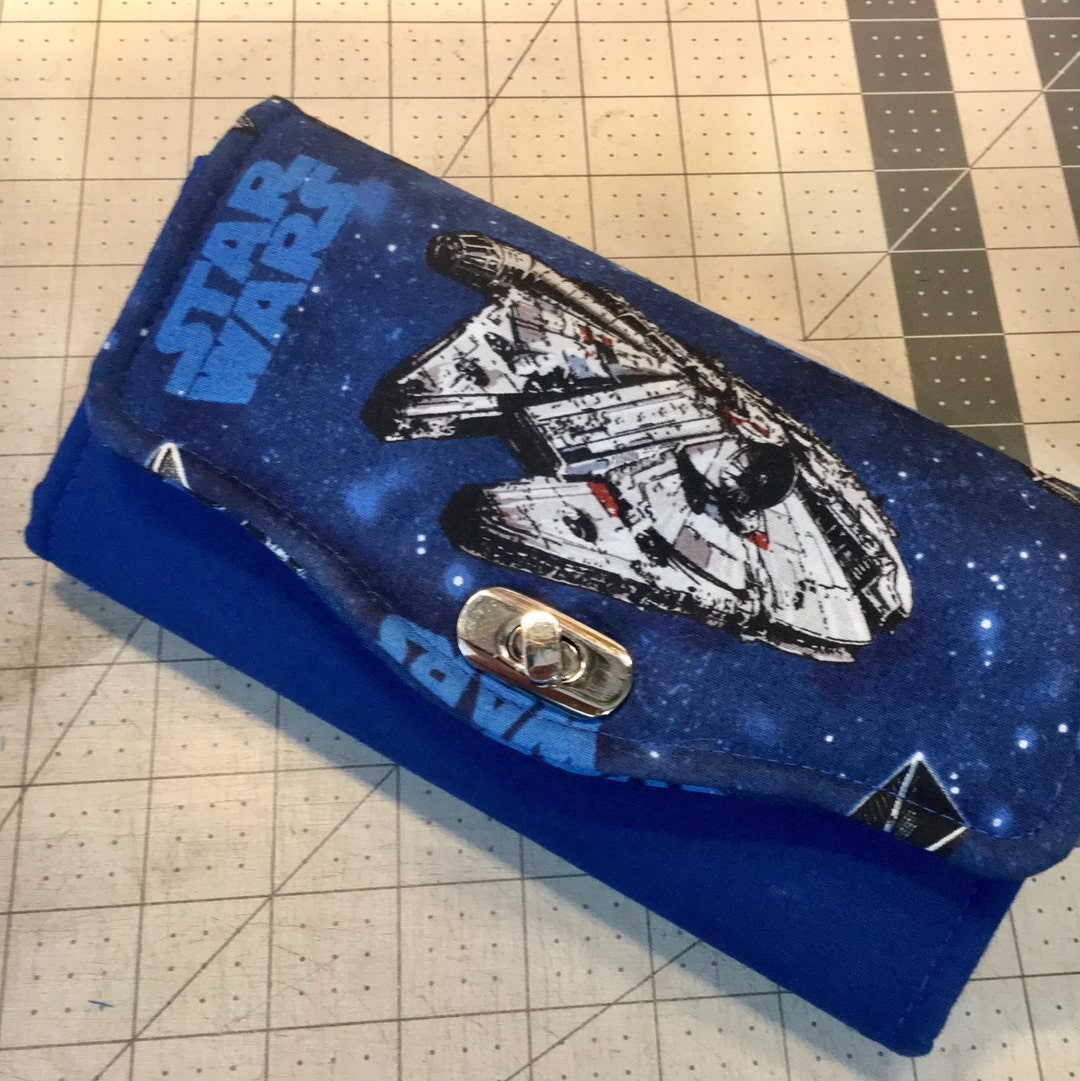 Millennium Falcon Wallet, Star Wars, Handmade, Primarily Blue necessary ...