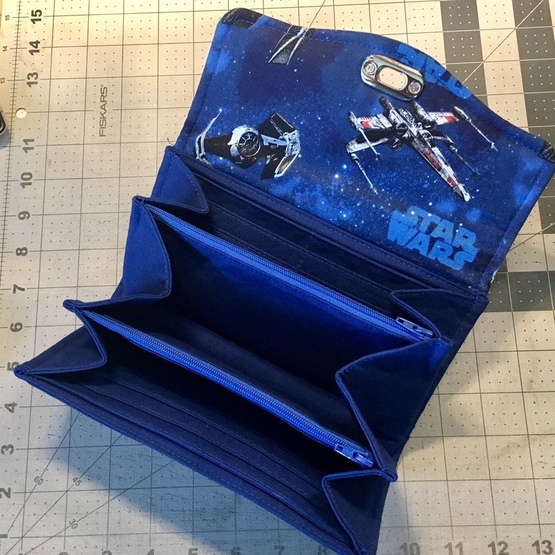 Millennium Falcon Wallet, Star Wars, Handmade, Primarily Blue necessary ...