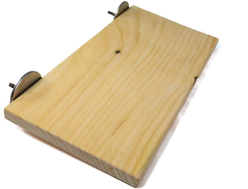 Personalizable Flat Bird Perch 12''x6'', 2 Inch Washers, 100% Bird Safe ...