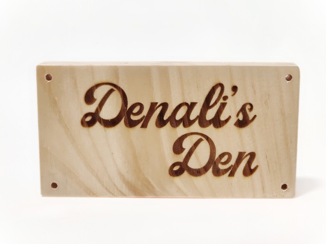Bird Cage Placard, Pet Cage Sign, Custom Engraved Cage Decor, Pine Wood ...