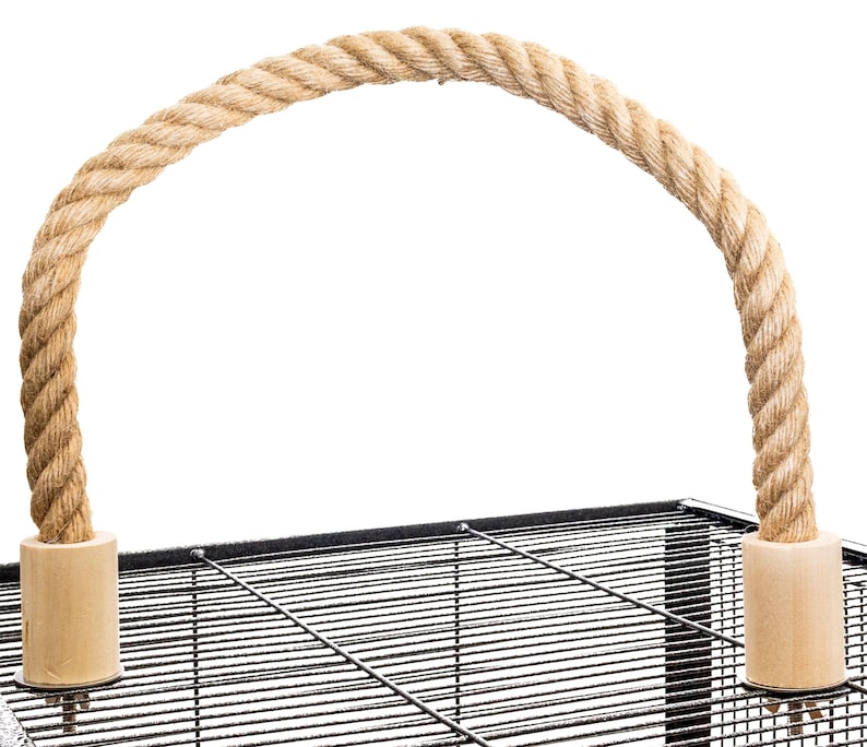 Jute Rope Bird Perch 4ft or 2ft, Natural Bird Safe Materials, Bendable ...