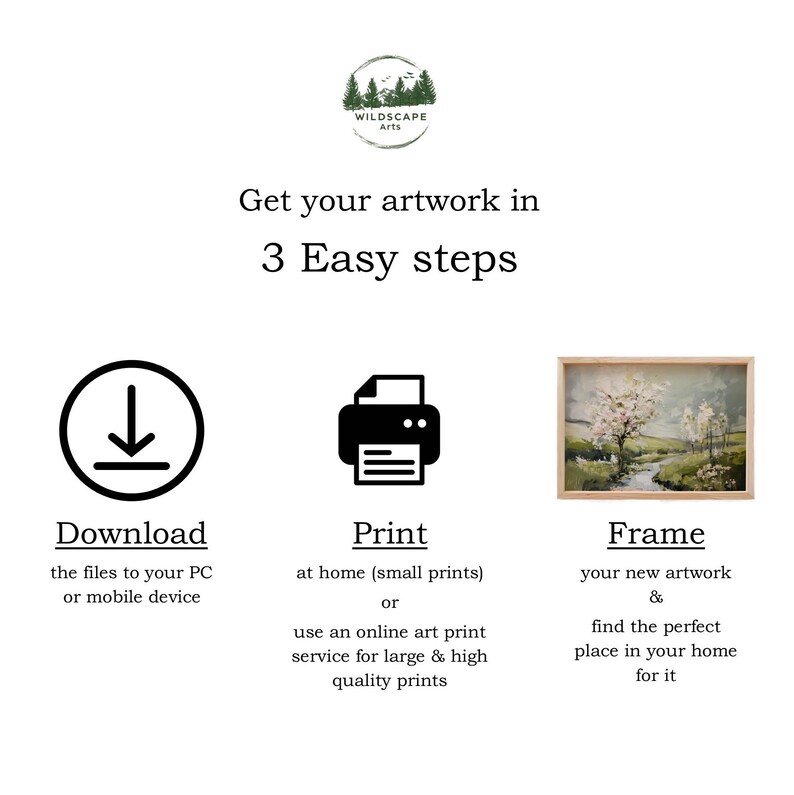 Printable Ocean View Landscape Painting, Colorful Wildflowers and Sea ...