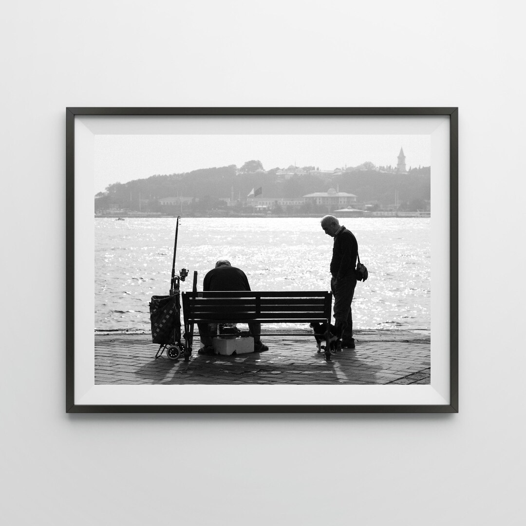Printable Poster Fishermen Cat Bosporus Topkapi Palace Istanbul Türkiye ...