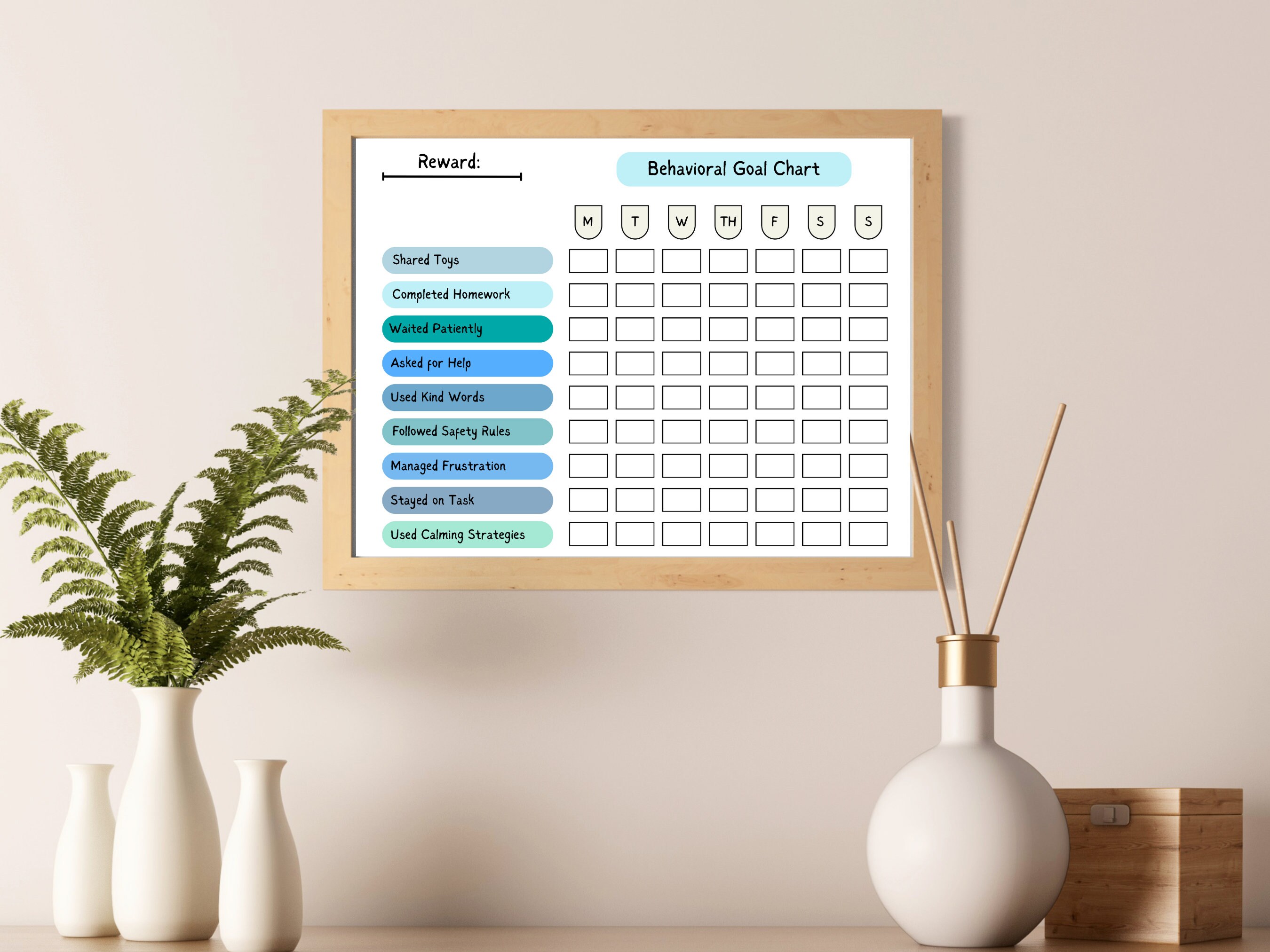 Behavioral Goal Chart, Kids Sticker Reward Chart, Autism Resource ...
