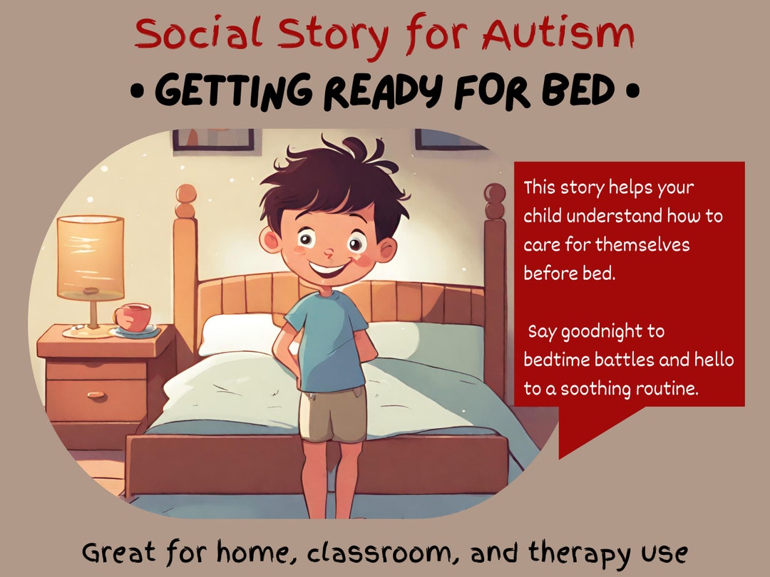 Visual Social Story, Getting Ready for Bed Picture Guide, Self Care ...