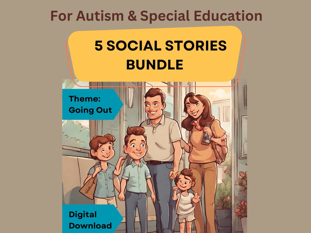 Visual Social Stories for Autism, Picture Step by Step Guide, Going Out ...