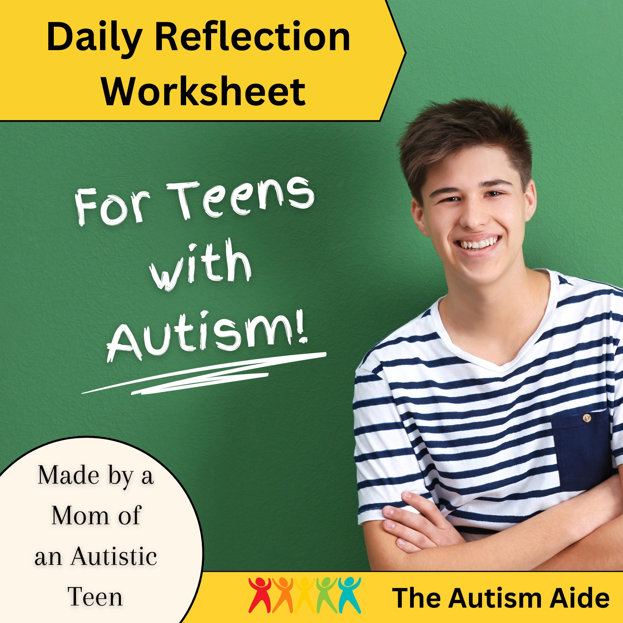 Daily Reflection Chart, Teen Writing Practice Worksheet, Depression and ...