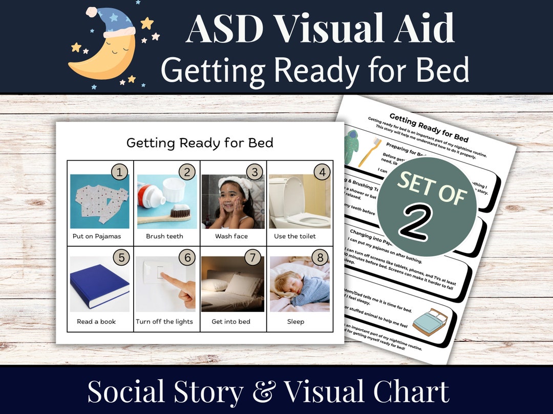 ASD Visual Aids, Getting Ready for Bed, Social Story and Picture ...