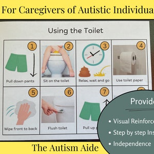 ASD Visual Aids, Using the Toilet, Social Story and Picture Instruction ...
