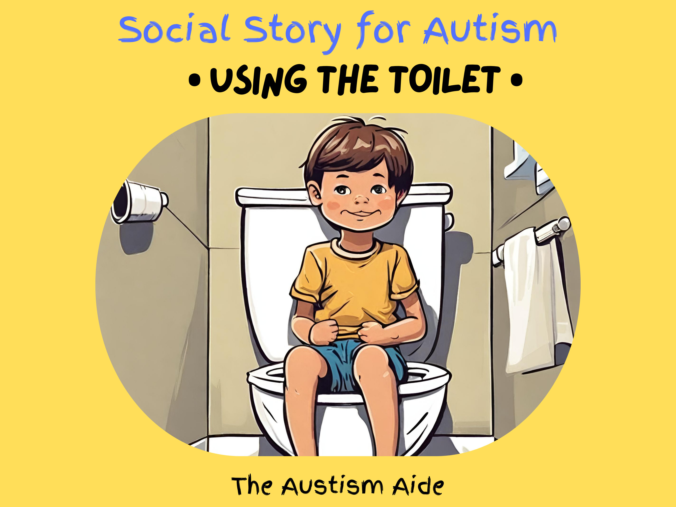 Toilet Training Social Story, Easy Use Picture Story, Self Care ...