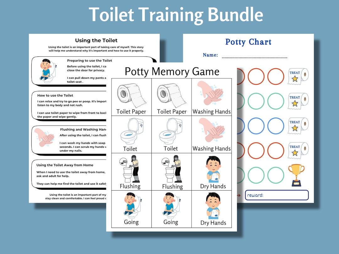 Autism Toilet Training Bundle - Visual Social Story, Potty Rewards ...