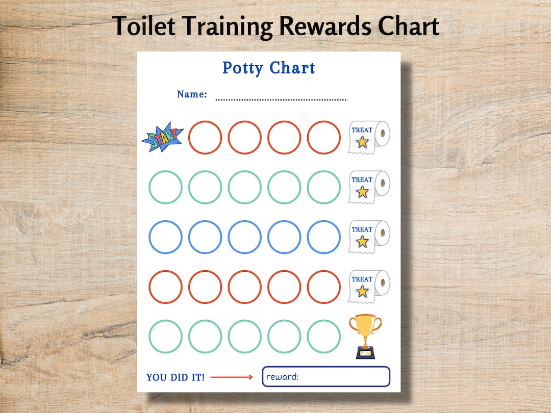 Potty Training Sticker Rewards Chart, Toilet Training Printable for ...