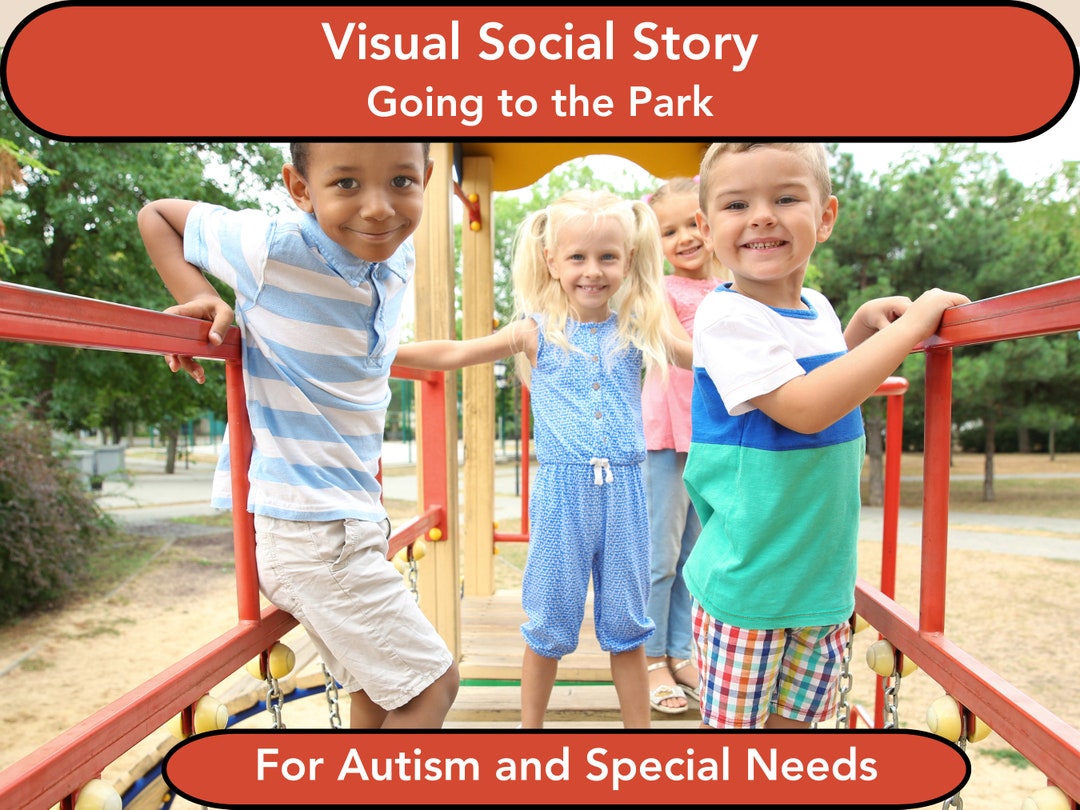 Kids Visual Social Story, Going to the Park Picture Guide, Self Care ...