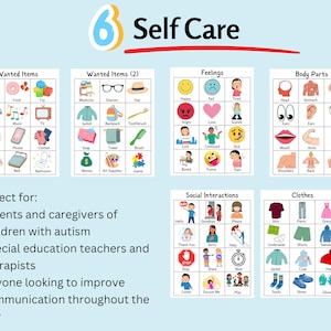 Visual Communication Boards Bundle for Autistic Children- Set of 14 ...