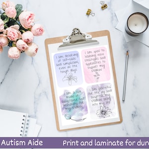 Daily Affirmation Cards for Mothers, Set of 36 Printable Uplifting ...