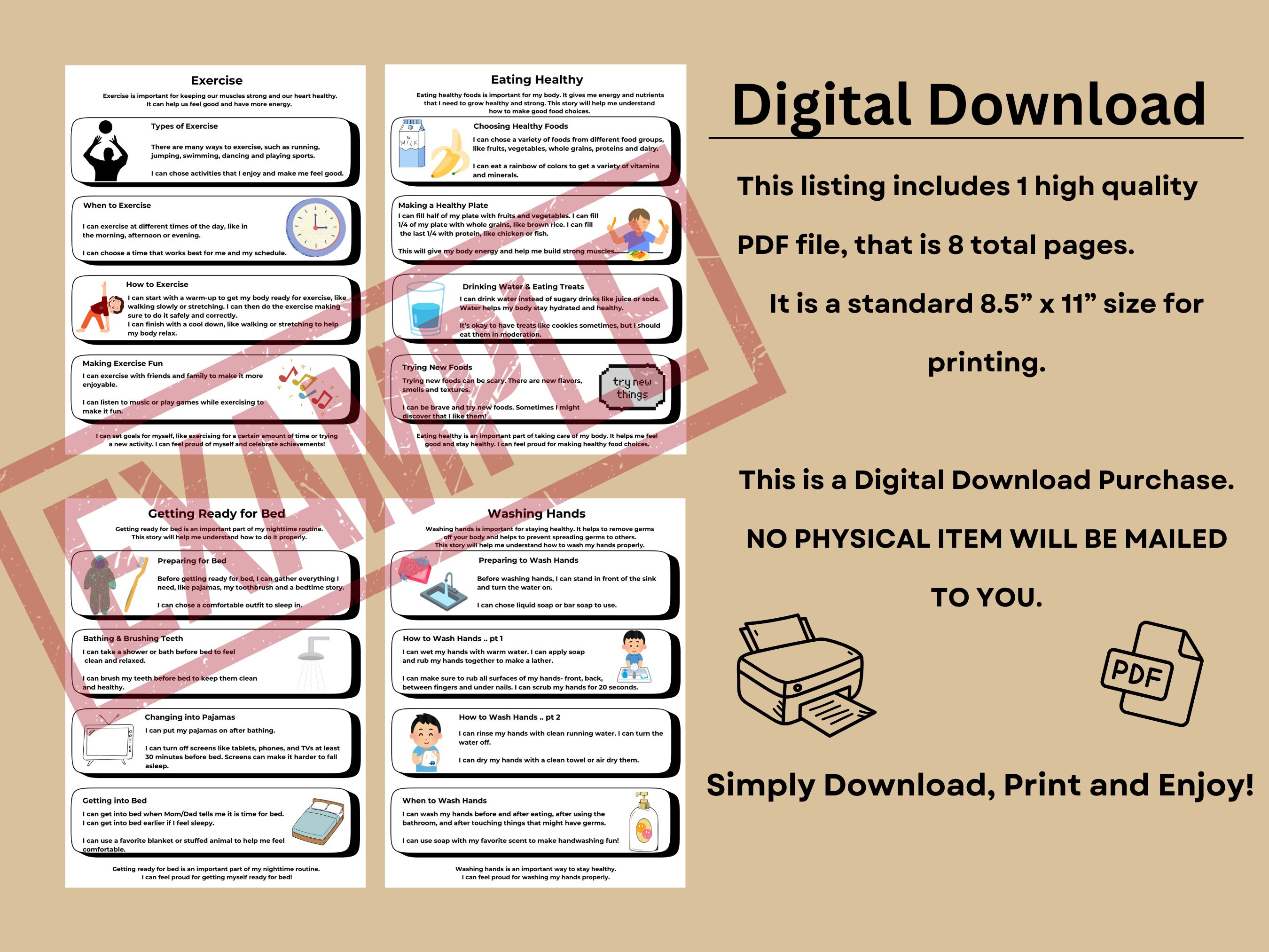 7 Visual Social Stories, Self Care, Autism and Special Education ...