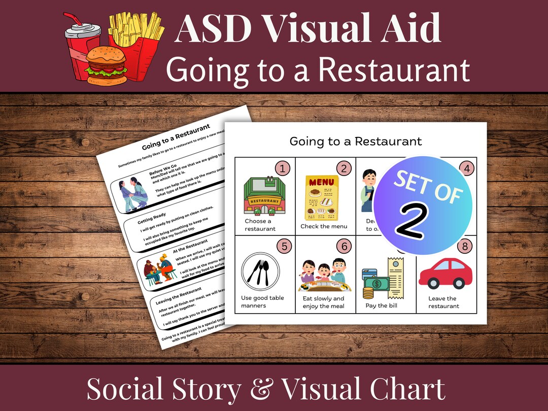 ASD Visual Aids, Going to a Restaurant, Social Story and Picture ...