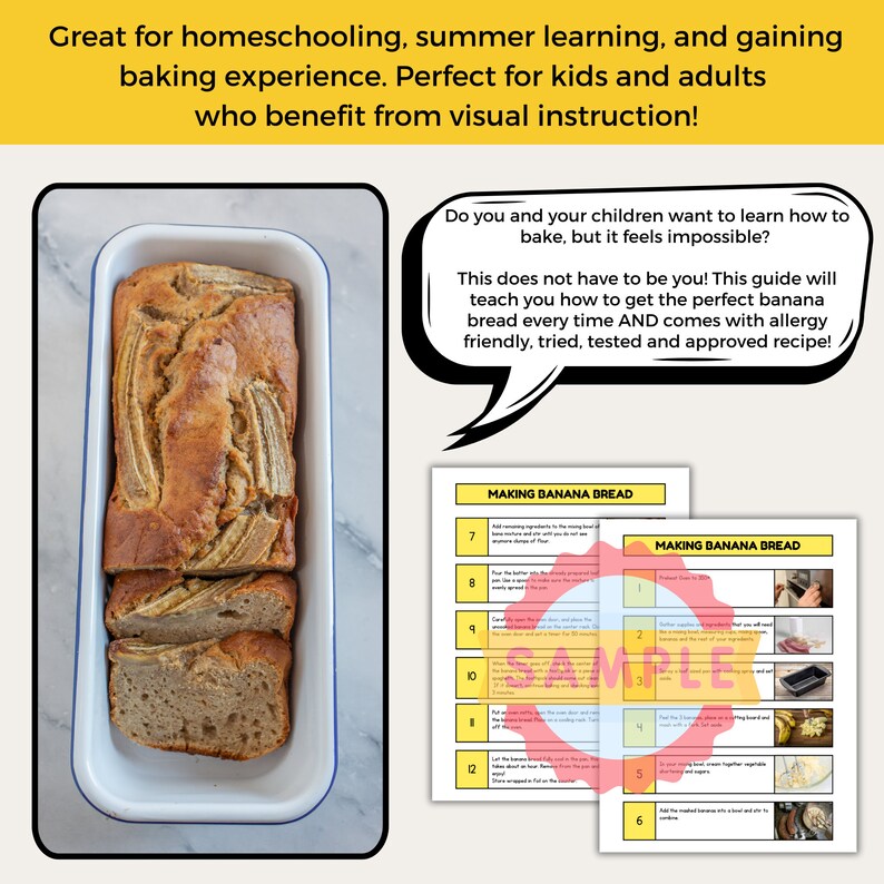 Step-by-step Banana Bread Guide, Allergy-friendly Recipes for Homeschooling, Summer Learning ...