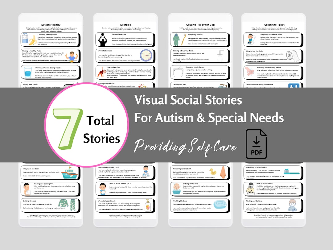 Visual Social Stories Bundle for Autism and Special Needs - Set of 7 ...
