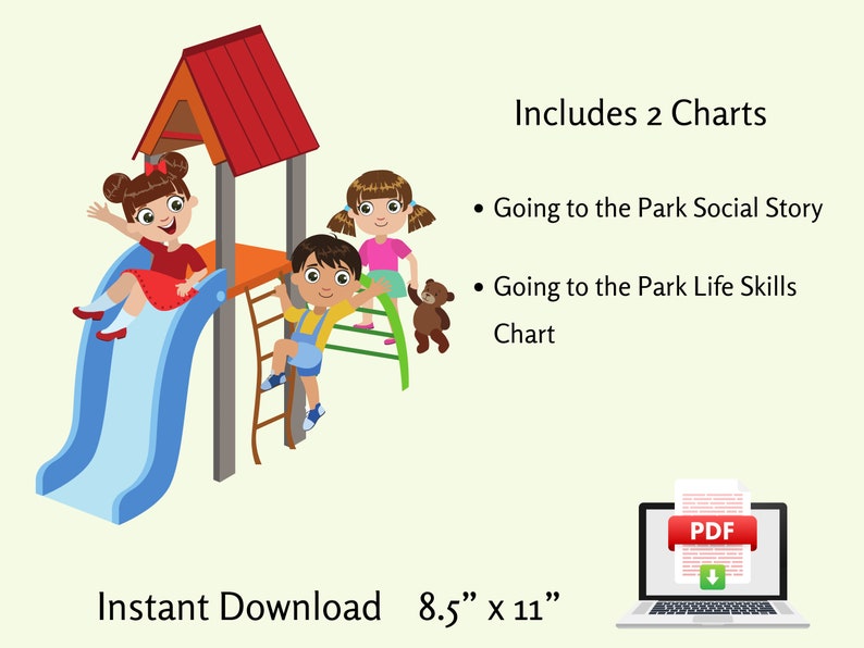 ASD Visual Aids, Going to the Park, Social Story and Picture ...