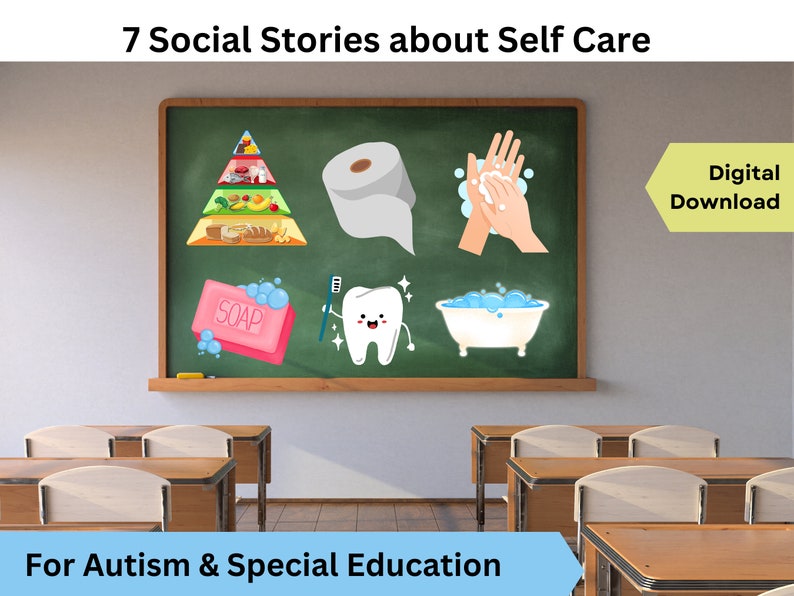 7 Visual Social Stories, Self Care, Autism and Special Education ...
